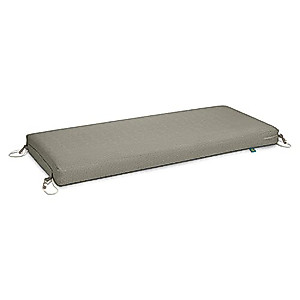 Duck Covers Weekend Water-Resistant Outdoor Bench Cushion, 54 x 18 x 3 Inch, Moon Rock, Patio Furniture Cushions