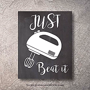 Home Decor Funny Gift 6 Kitchen Wall Art Prints Kitchenware with Sayings Unframed Farmhouse Home Office organization Signs Bar Accessories Decorations sets white house Deco Kitchen Decor (5"x7")