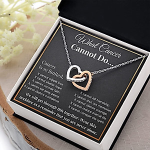 FG Family Gift Mall Cancer Gifts For Women, Comfort Items For Chemo Patients, Breast Cancer Survivor Gifts For Female, Stainless Steel, Cubic Zirconia