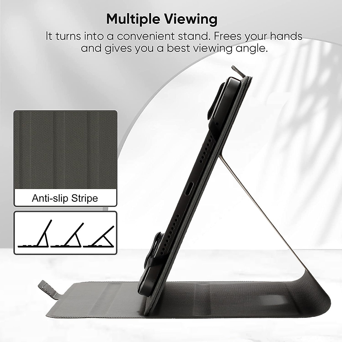 Pudazvi Universal 7.5-9.0 inch Tablet Case,360 Degree Rotatable Kickstand Multiple Viewing Stand Case Cover for 7.9" 8.0" 8.4" 8.9" inch and All 7.5-9.0 Inch Touchscreen Tablet,Flower Grass