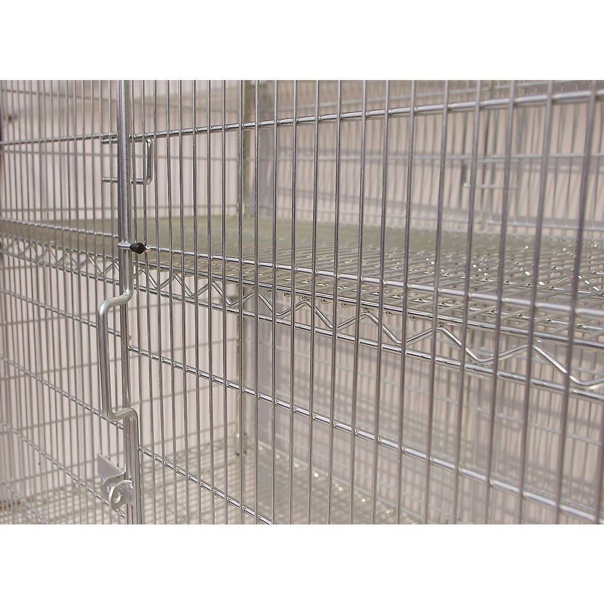 HIGOOD Wire Security Cart with Adjustable Shelves, Heavy Duty Rolling carts,1,000 lb Load Capacity, 52 inx27 inx69 in