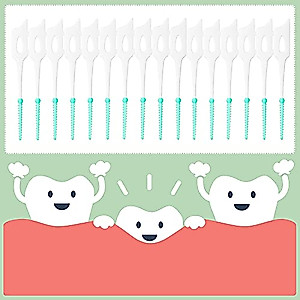 350 Pieces Floss Braces Brush Interdental Brush Teeth Toothpicks Cleaners Soft Dental Flosser Picks Refill Dental Cleaning Tool for Adult Tooth Clean (Mixed Color)