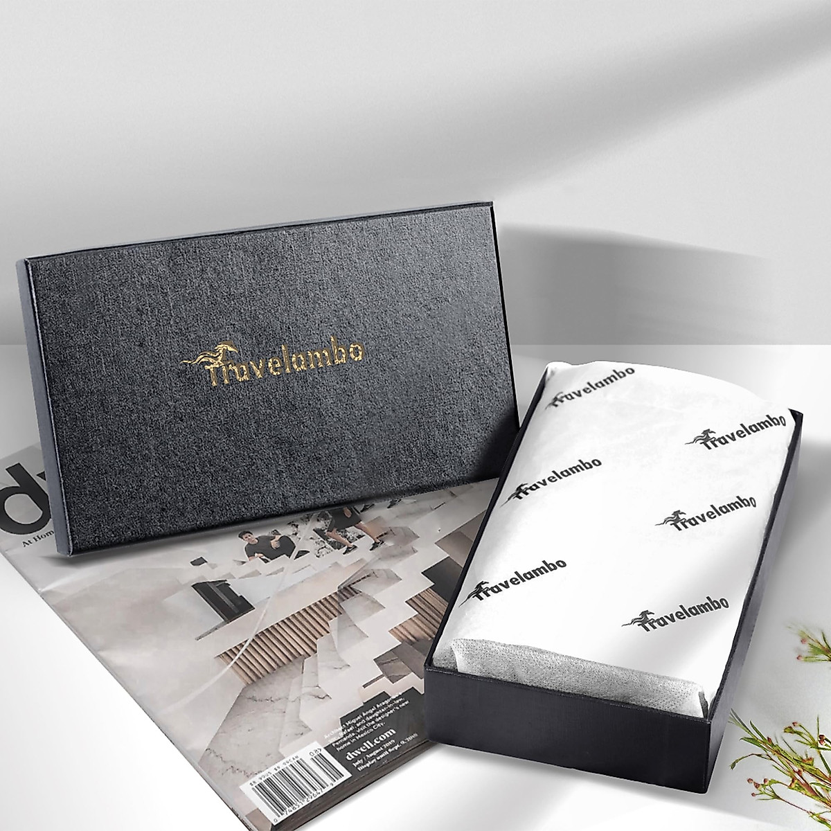 Travelambo Wallets Women RFID Large Capacity Luxury Waxed Leather Clutch Wallet Multi Card Organizer