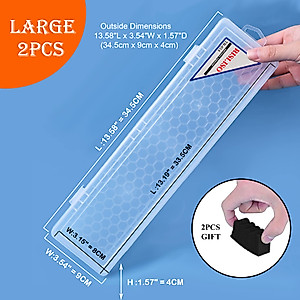 RISLISO, Paint Brush Holder for Long Paintbrushes, Fine Art Portable Paint Brush Organizer Case,Clear 2Pcs, TB 018