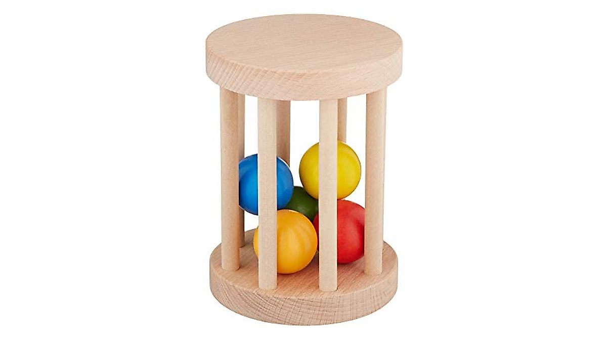 ND Montessori Ball Cylinder Rolling Drum - Wooden Rattle Rolling Toy ...