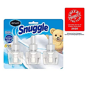 Renuzit Snuggle Scented Oil Refill for Plugin Air Fresheners, Linen Escape, 0.67 Fl Oz (Pack of 3)