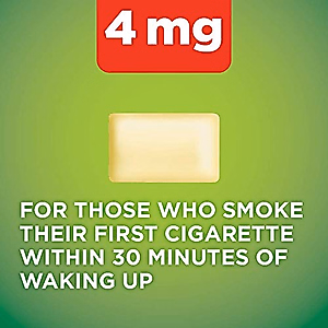 Amazon Basic Care Nicotine Polacrilex Coated Gum, 4 mg (Nicotine), Cool Mint Flavor, Stop Smoking Aid, 20 Count