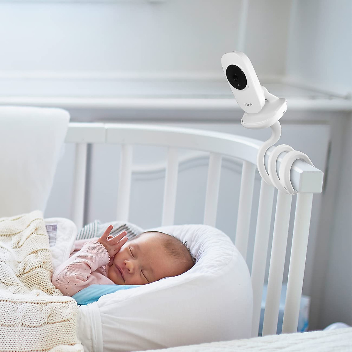 OkeMeeo Baby Monitor Mount, Crib Mount for VTech VM819 Video Baby Monitor/VTech VM3252(Strip Shape Bracket)
