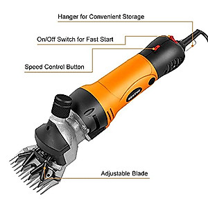 BEETRO 500W, Electric Professional Sheep Shears, Animal Grooming Clippers for Sheep Alpacas Goats and More, 6 Speeds Heavy Duty Farm Livestock Haircut
