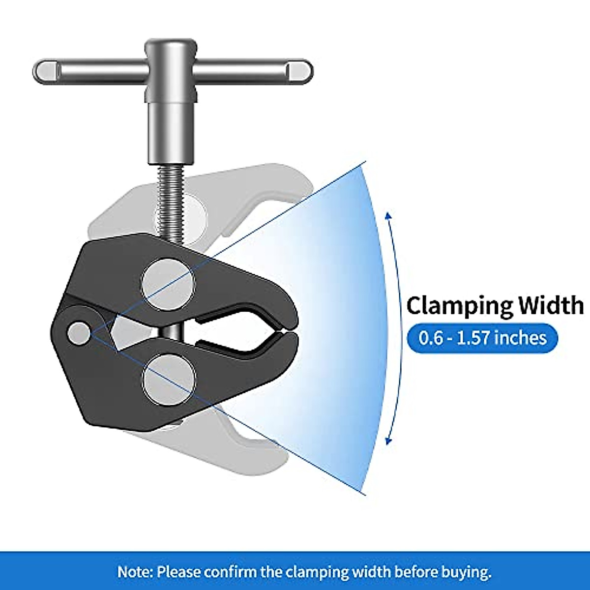 Hemmotop Magic Arm 11 Inches with Super Clamp Articulating Friction Arms for iPhone LCD Monitor Clamp Holder Mounts Kit Adjustable MS01