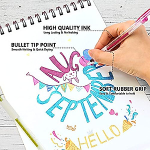 Shuttle Art Gel Pens, 130 Colors Gel Pen with 1 Coloring Book in Travel Case for Adults Coloring Books Drawing Crafts Scrapbooking Journaling