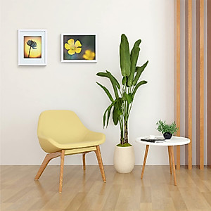 11x14 Real Wood Photo Frame - White Color - Mat for 8x10 Picture Included - Wall Mounting - Portrait/Landscape - Real Glass Panel - Classic Simple Design - Perfect for Group Shots, Family Photographs