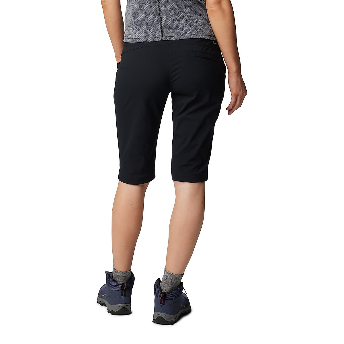 Columbia Women's Anytime Outdoor Long Short Shorts, black, 16x13