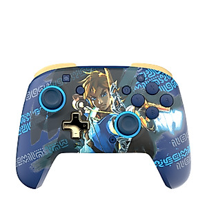 PDP Rematch Enhanced Wireless Nintendo Switch Pro Controller - Rechargeable Battery Powered, Link Hero (Glow in The Dark)