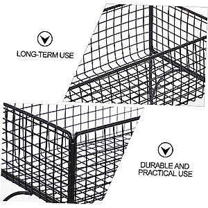 GOOHOCHY 1 Set Towel Rack Electric Cord Holder Multi-Function Storage Shelf Wall Mount Baskets for Shelves Kitchen Bathroom Organizer Wall Punch- Shelf Hanger Holder Carbon Steel Black