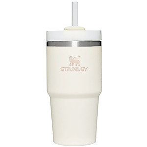 Stanley Quencher H2.0 FlowState Stainless Steel Vacuum Insulated Tumbler with Lid and Straw for Water, Iced Tea or Coffee, Smoothie and More, Cream , 14 oz