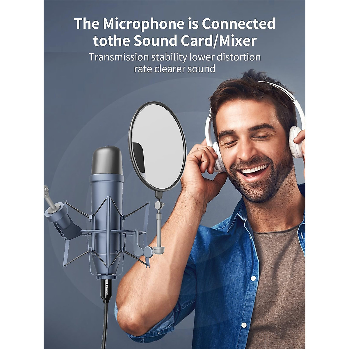 ANNNWZZD XLR Cables, Microphone Mic Cable for Studio Recorder, Amplifier, Mixer, Speaker, Professional Recording, Live Stage 6ft/2m