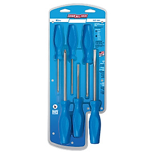 CHANNELLOCK SD-6H 6 Piece Professional Screwdriver Set, Magnetic Tip, Made in USA, Molded Tri-Lobe Grip