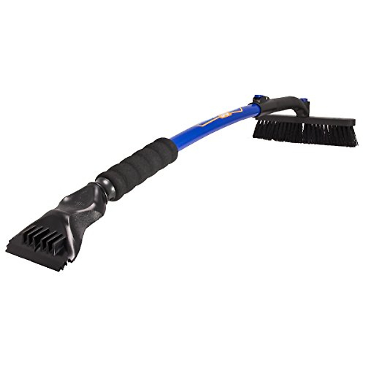 SubZero 14039 50" Crossover Super Duty Extendable Snowbroom with Pivoting Head and Integrated Ice Scraper , Black/Blue