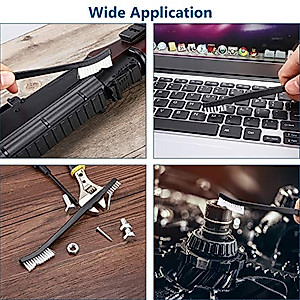 Accmor Gun Cleaning Brush, 9 Packs Double-Ended Cleaner Kits 7 Inch Nylon All Purpose Cleaning Brush Tool with Plastic Handle for Cleaning Welding Slag and Rust