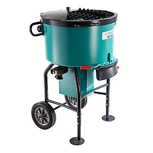 COLLOMIX Automatic Material Mixer - 32 Gallon Capacity Forced-Action Pan Mixer with Powerful 3.6 HP Mixing Motor & Built-in Dust Extraction Port - TMX1500