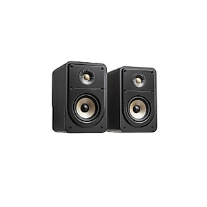 Polk Audio ES10 Surround Wall Mount Speakers, Black & Polk Audio ES15 Wall Mount Bookshelf Speaker, Black