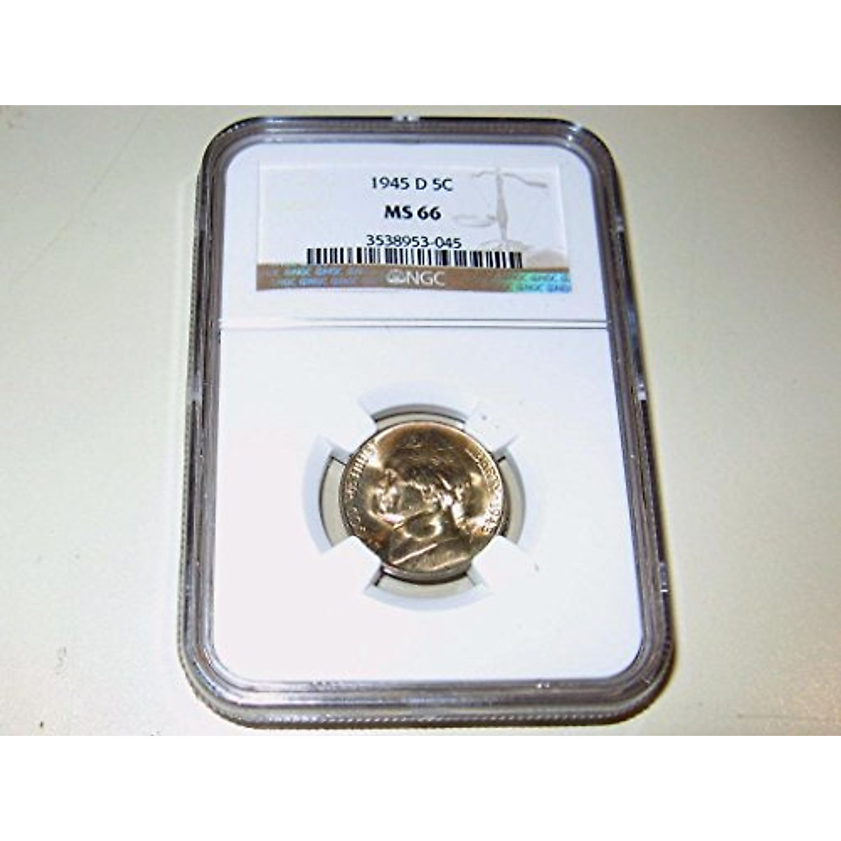 1945 D Jefferson Nickel NGC MS66