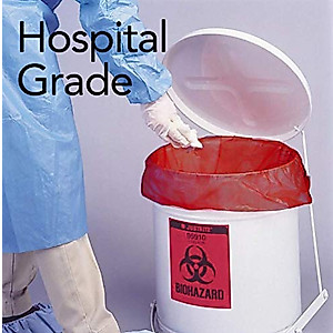 Resilia Medical - Biohazard Bags - Hazardous Waste Disposal, Meets DOT ASTM Standards for Hospital Use, Red, 33 Gallon, 29x38 Inches, 20 Bags