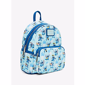BoxLunch Loungefly Disney Lilo & Stitch Snacking Stitch Allover Print Mini Backpack Exclusive