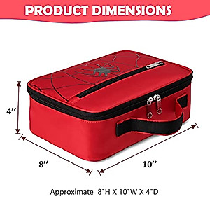 BLUEFAIRY Boys Backpacks with Lunch Bag for Kids Primary Elementary School Bags Set Eementary Book Bags Lightweight Durable Gifts 2pcs (Red)