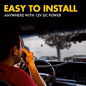 Xprite 8 Tones 200 Watt Emergency Warning Siren Extra Slim Speaker PA System Kit w/Handheld Microphone & 2 Lights Control Switches