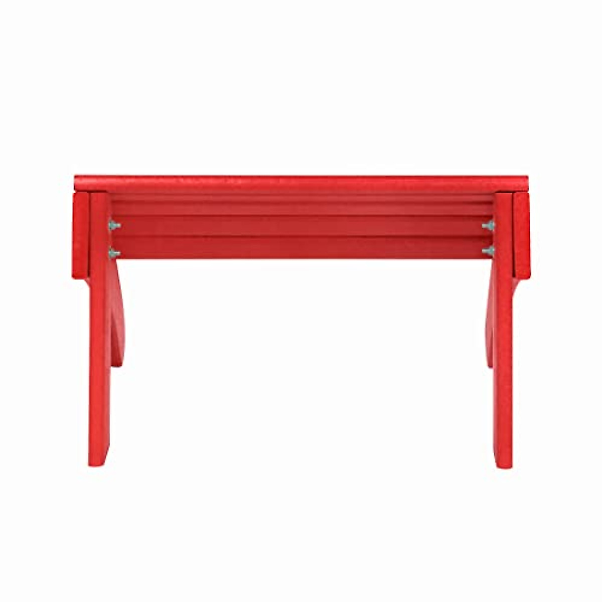 WO Home Furniture Adirondack Ottoman Outdoor Patio Footrest 13.5" Inch Folding Footstool for Outdoor Adirondack Chair (Red)