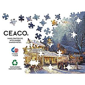 Ceaco - Thomas Kinkade - Holiday Movies - National Lampoons Xmas Vacation - 300 Piece Jigsaw Puzzle
