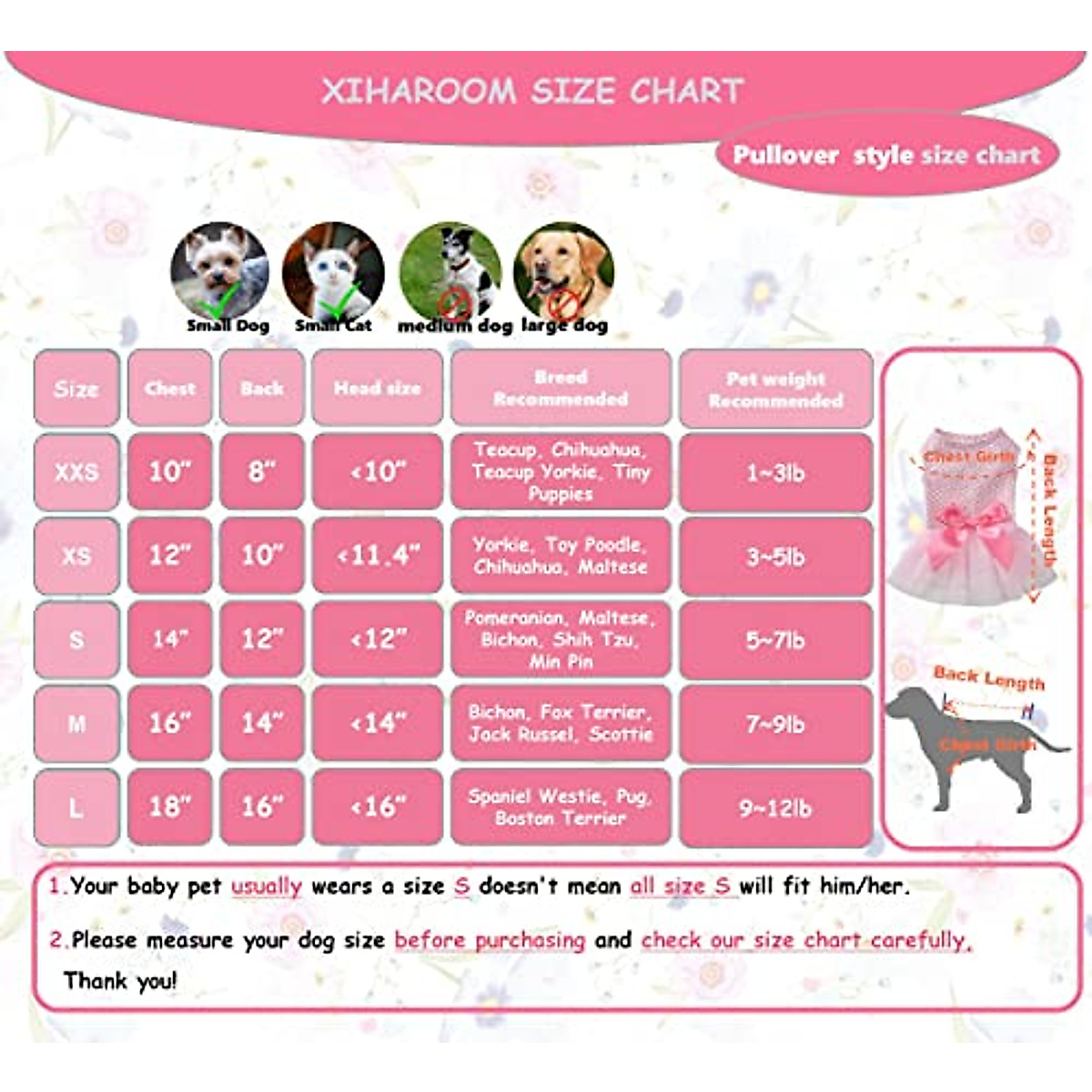MSNFOASM 2Pack Pet Dog Tutu Skirt,Dog Tulle Spliced with Bow-Knot Dress for Small Girl Dogs Cats(Green&Pink 2XS)