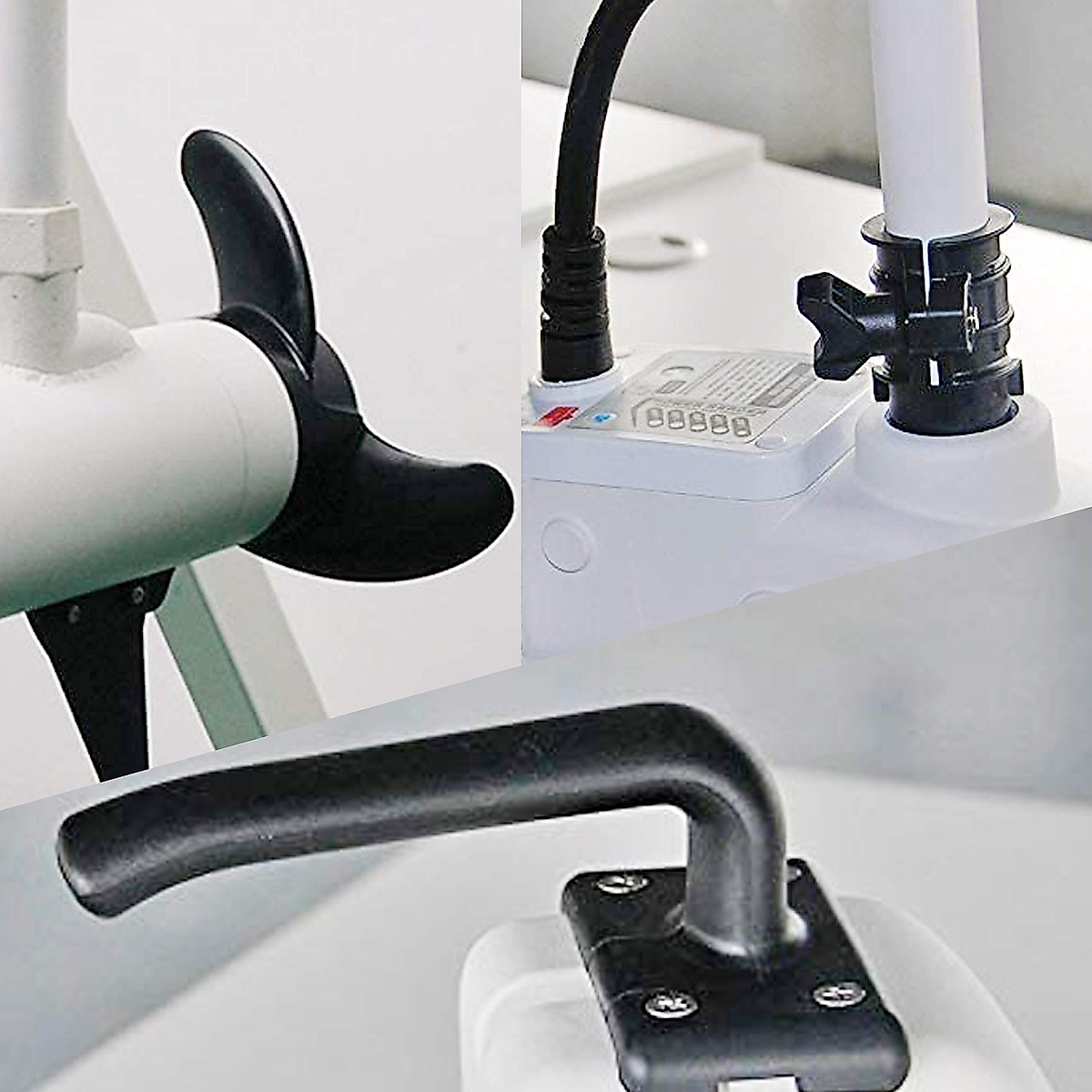 PARKHO HASWING Electric Trolling Motor – 12V 48" 55lbs Cayman GPS Anchor Control Shaft Bow Mount Fishing Boat Saltwater Freshwater with Wireless Remote Quick Release Bracket Foot Controller