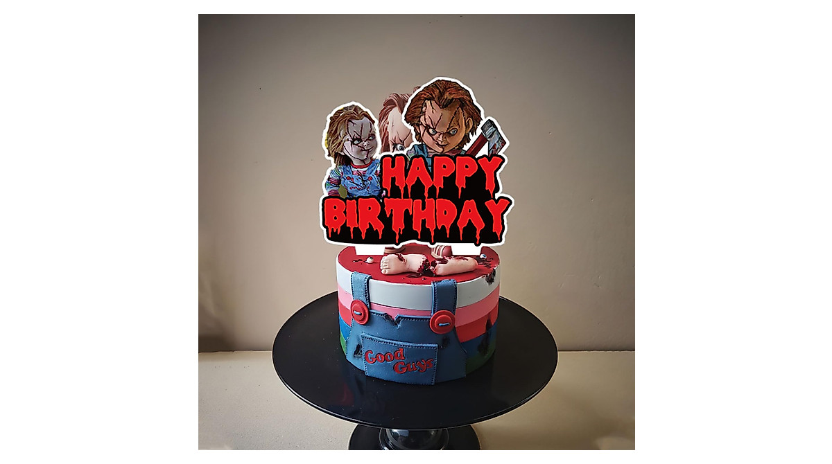 Chucky Cupcake Toppers – Perfect Horror Party Decor