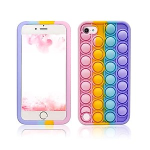 iPod Touch 7 Pop it Case, Kakotomy Stress Relief Fidget Toy Push Pop Bubble Sensory Silicone Cute Design Protective Girls Women Case for Apple iPod Touch 5/6/7th Generation