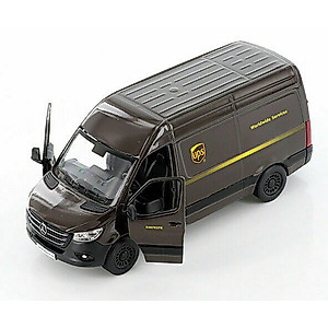 KiNSMART Mercedes-Benz Sprinter UPS Edition Delivery Van 1:48 Scale 5"