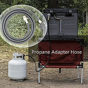 KAKO 6 Feet Propane Tank Converter Adapter Hose Assembly 1lb to 20lb Converter for QCC1 / Type1 LP Gas Tank with Safety Certified Connects Bulk Propane Appliances to 20 LB Propane Cylinder Tank