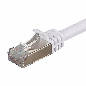 Monoprice Cat7 Ethernet Patch Cable - 3 feet - White| Flexboot RJ45 Stranded 600Mhz S/FeetP CMX Pure Bare Copper Wire 26AWG - Entegrade Series