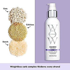 Color Wow Dream Cocktail Carb Infused – Leave in thickening treatment with heat protection; turns fine, thin, limp hair into thicker, fuller hair in a single blow dry