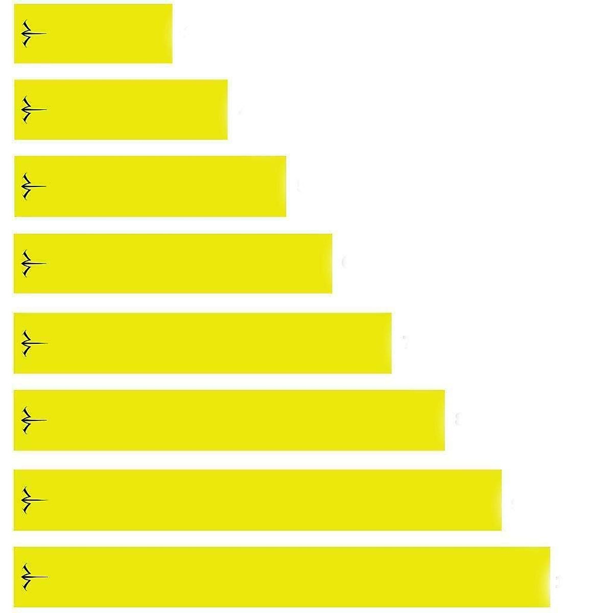 White Water Archery Matte Finish Solid Chartreuse Icon 15pc Pack Arrow Wraps Choose Length Width (7, 1.12)