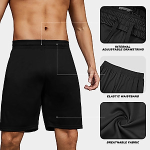BVNSOZ Men's Athletic Shorts with Pockets and Elastic Waistband Quick Dry Workout Shorts for Men