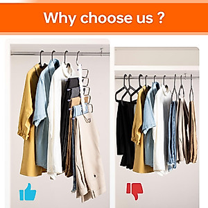 Generic 5 Layers Pants Hangers, Space Saving for Closet Multiple Layers Multifunctional Uses Rack Organizer, Closet Organizer for Scarves, Trousers, Jacket (Silver)