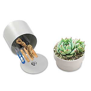 Younion Flower Pot Diversion Safe with Key Lock, Secret Hidden Safe Lock Box, Perfect for Hiding The Valuables Inside Flower Pot’s False Bottom, Plants Not Include
