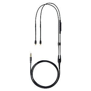 Shure RMCE-UNI Remote Mic Universal Communication Cable for Detachable SE Earbuds Earphones - 3.5mm Connector, 50-inches Long - Calls, Voice Prompts, Volume/Playback Control on Apple & Android Devices
