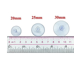 Hyamass 100pcs Mini Clear Plastic Suction Cups Without Hooks (Diameter 20mm)