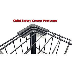 52-inch Deluxe and Spacious 5-Level Indoor Outdoor Ferret Chinchilla Guinea Pig Cage Rabbit Hutch Paw Safe Solid Platform Ramp Mesh Floor Leakproof Tray Large Access Doors (Black, 52-inch, 5-Level)