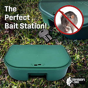 Exterminators Choice - Large Rat Bait Station Boxes with 1 Key - Heavy Duty Mouse Trap Poison Holder - Great for Catching Rats and Mice - Pest Control - Durable and Discreet