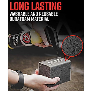 Adam's Block Applicator (6 Pack) – Trim Dressing & Tire Shine Applicator Pad for Car Detailing | Reusable & Customizable Durafoam | for Use After Car Wash Wheel Cleaner